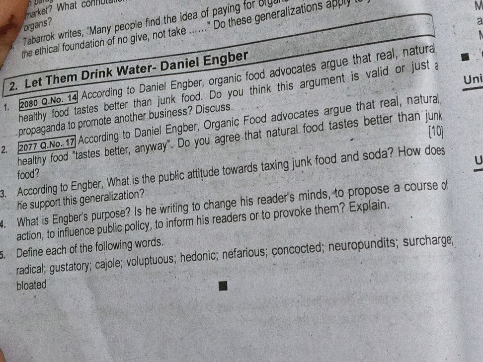 2080 Q.No. 14 According to Daniel Engber,
