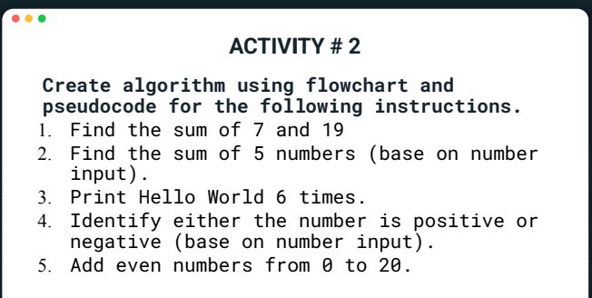 Create algorithm using flowchart and | StudyX