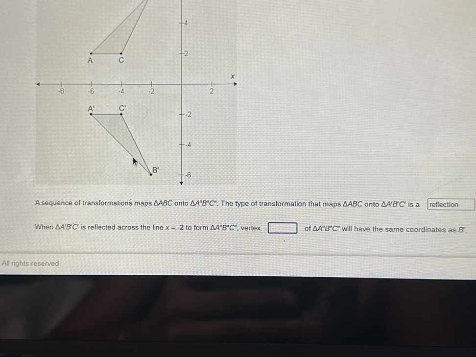 A sequence of transformations maps ∆ABC onto | StudyX