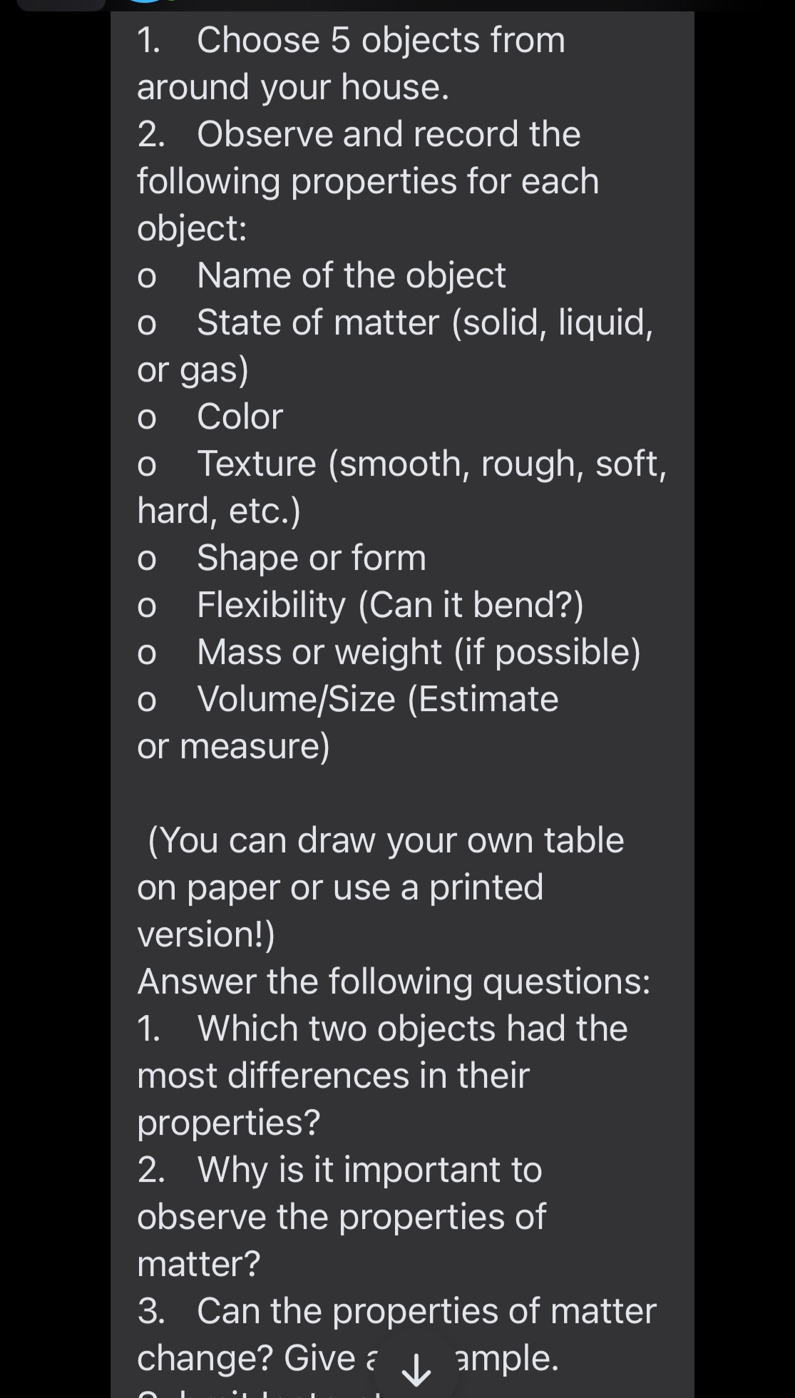 1. Choose 5 objects from around your house. | StudyX