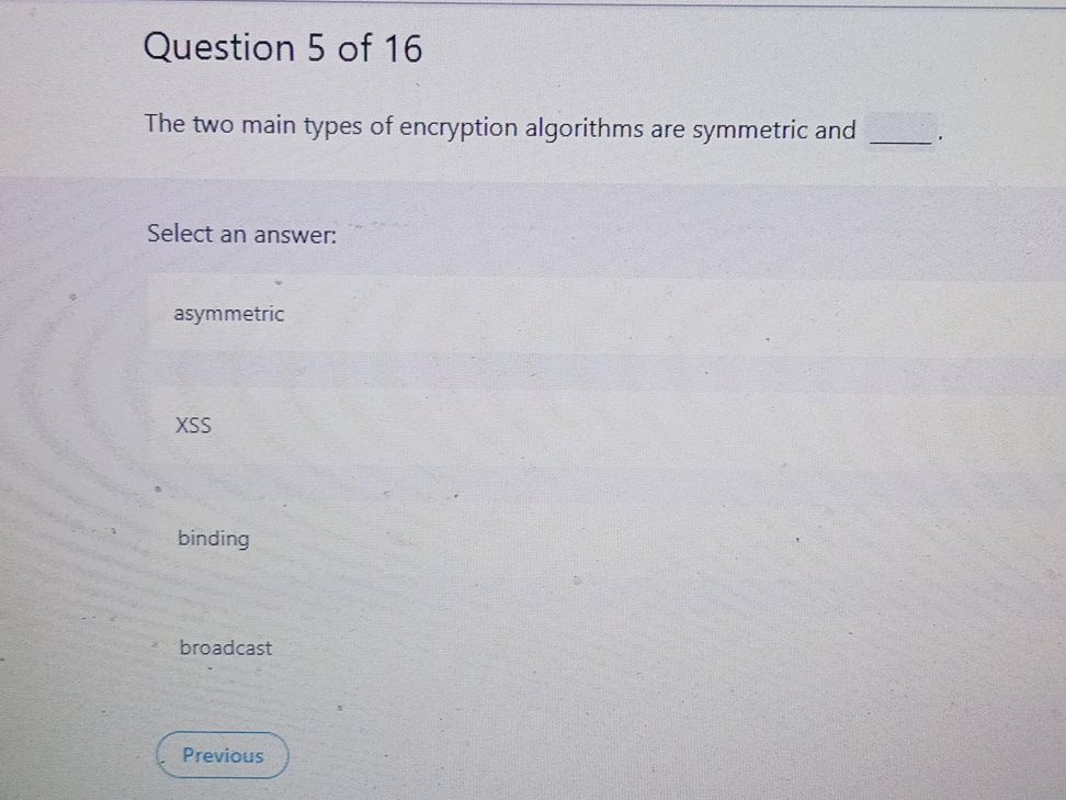 The two main types of encryption algorithms | StudyX