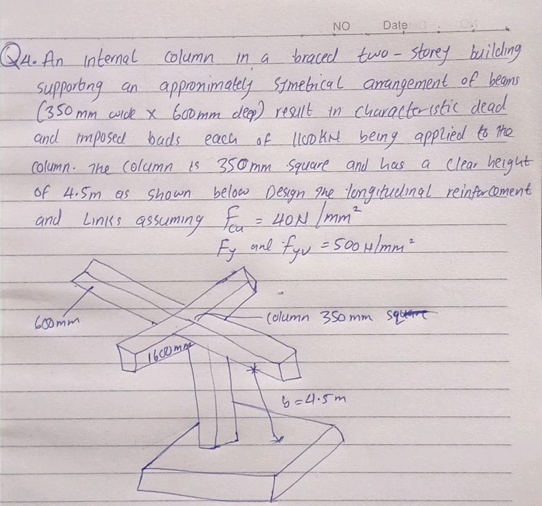 Q4. An Internal column in a braced | StudyX