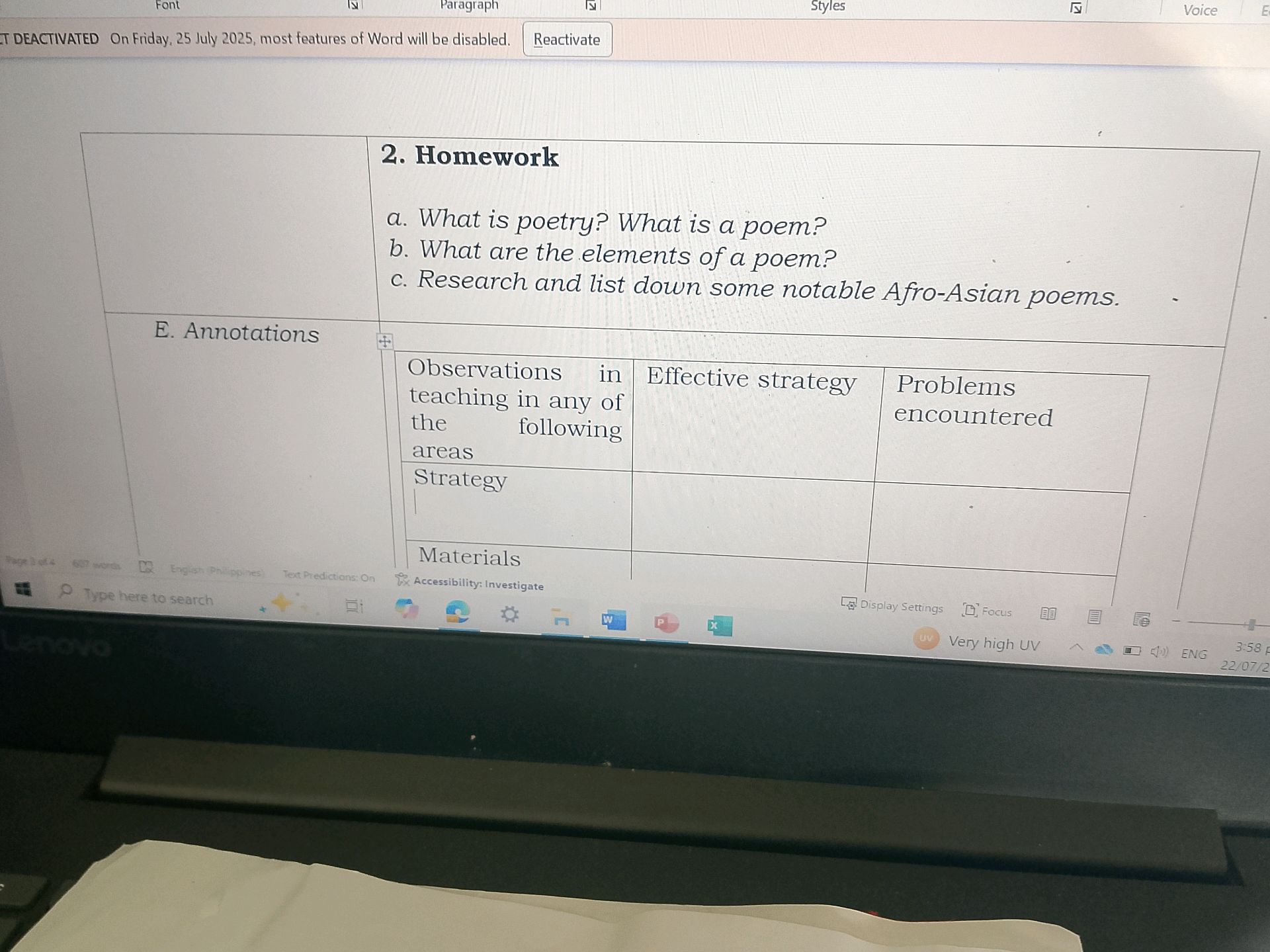 Homework a. What is poetry? What is a poem?