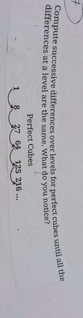 Compute successive differences over levels | StudyX