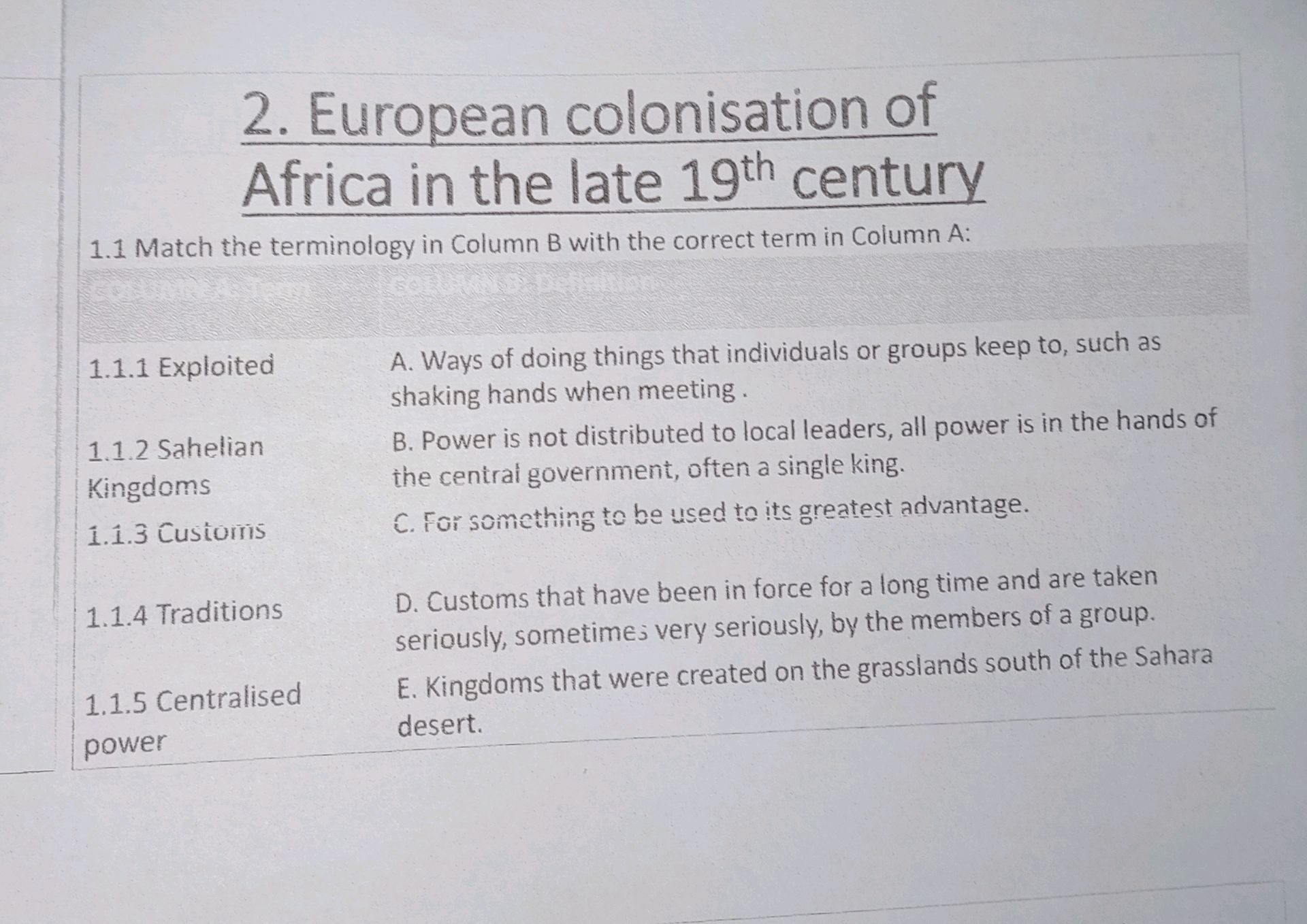 European colonisation of Africa in the late