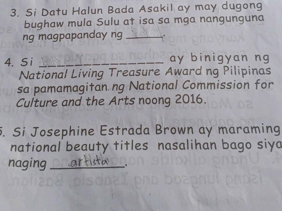 3. Si Datu Halun Bada Asakil ay may dugong | StudyX