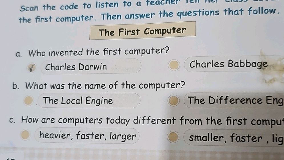 a. Who invented the first computer? Charles | StudyX