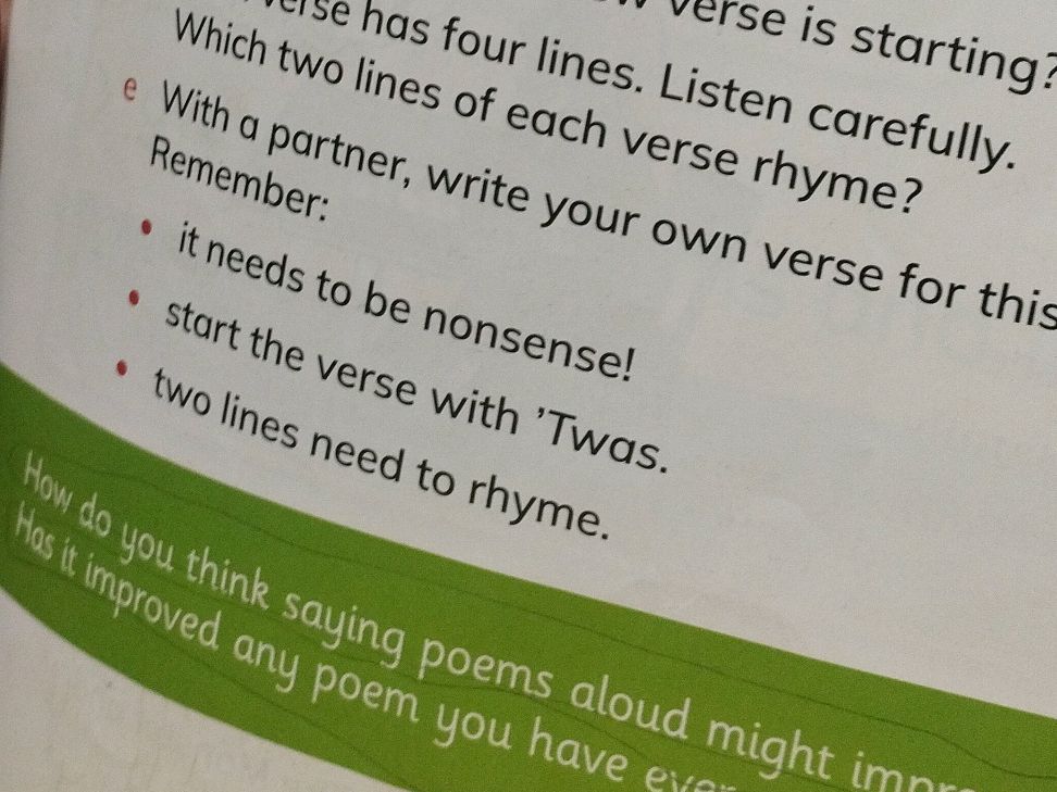 Which two lines of each verse rhyme? With a | StudyX