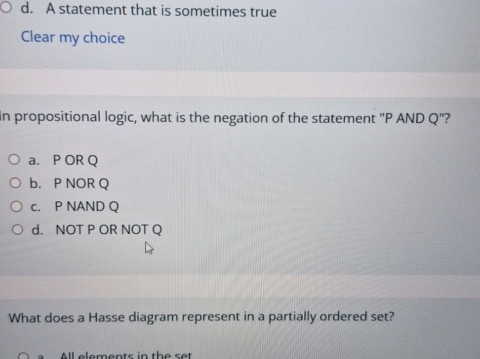 In propositional logic, what is the negation