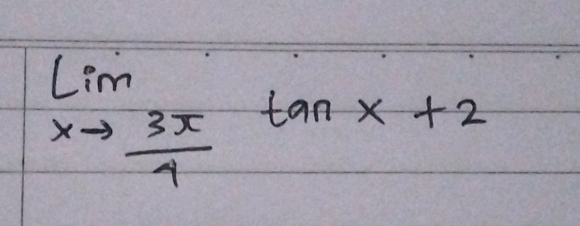 Calculate the limit of tan(x) + 2 as x