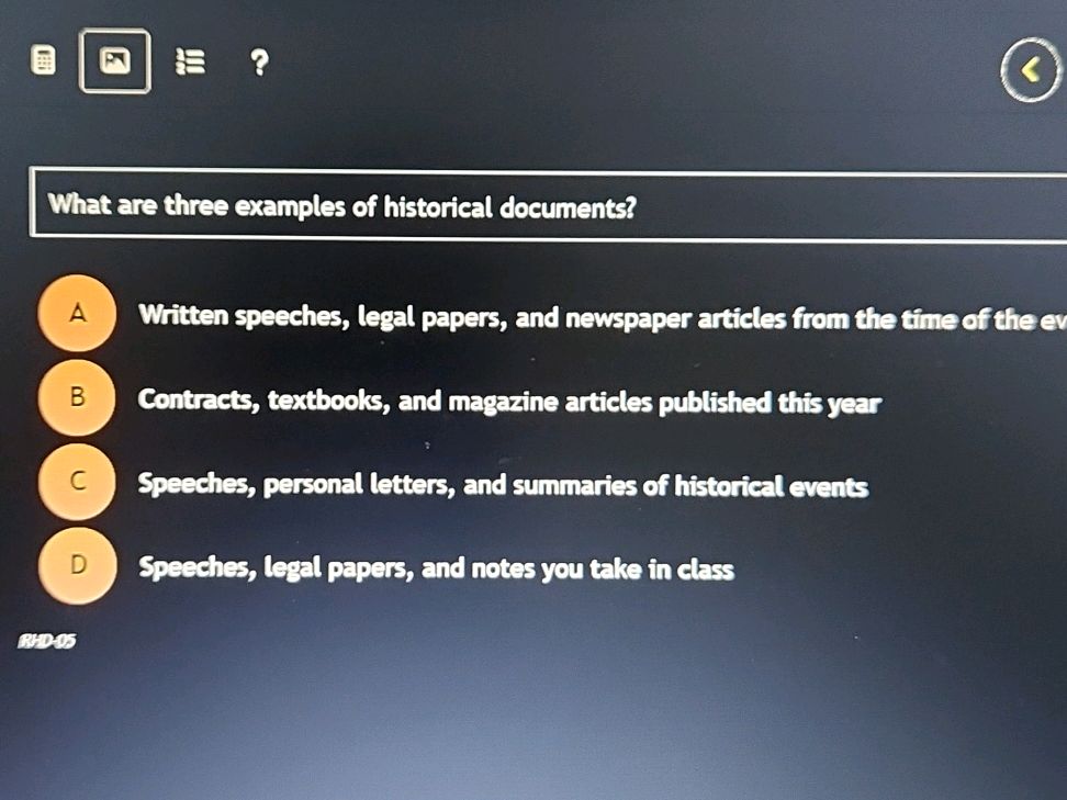 What are three examples of historical | StudyX