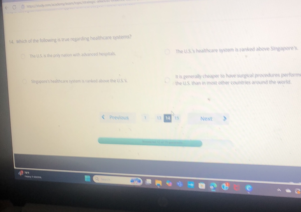 14. Which of the following is true regarding | StudyX