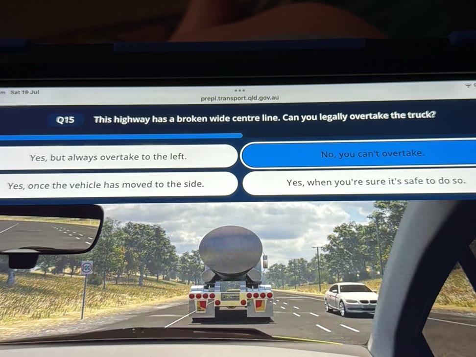 This highway has a broken wide centre line. | StudyX