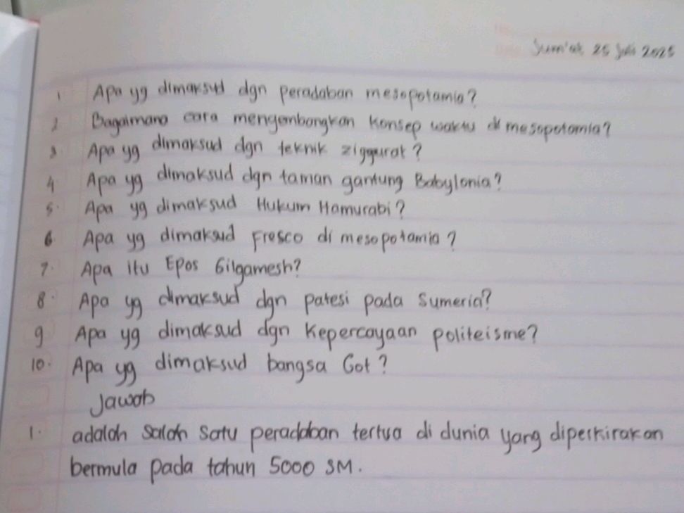 1. Apa yg dimaksud dgn peradaban | StudyX