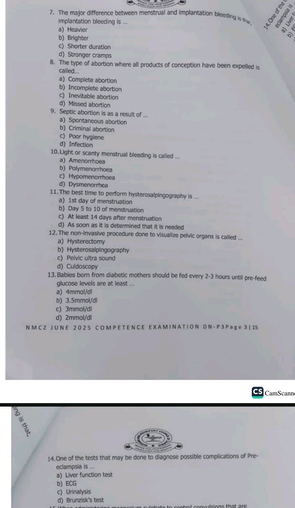 7. The major difference between menstrual | StudyX