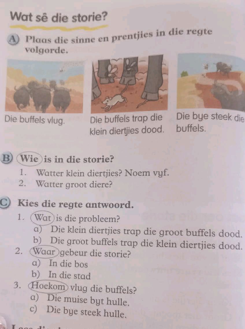 A Plaas die sinne en prentjies in die regte