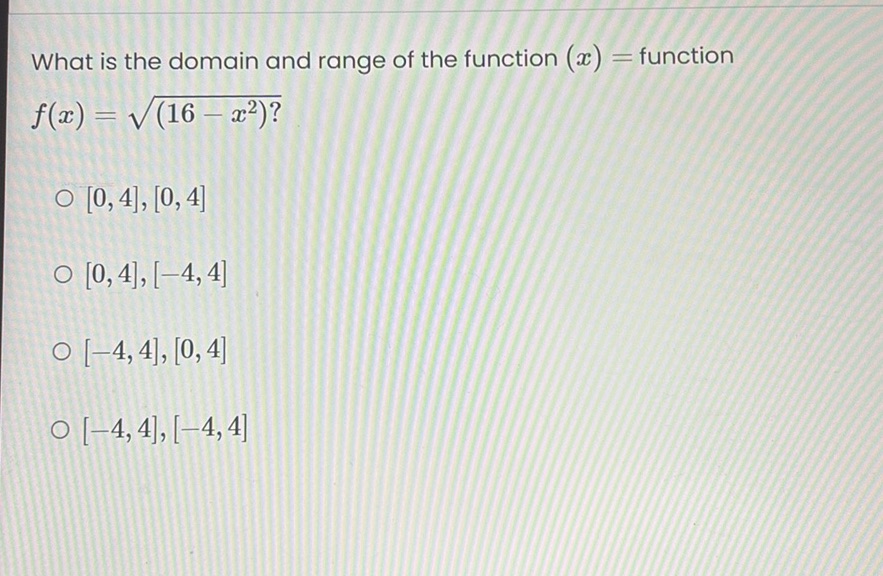What is the domain and range of the function | StudyX