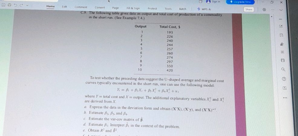 C.9. The following table gives data on | StudyX