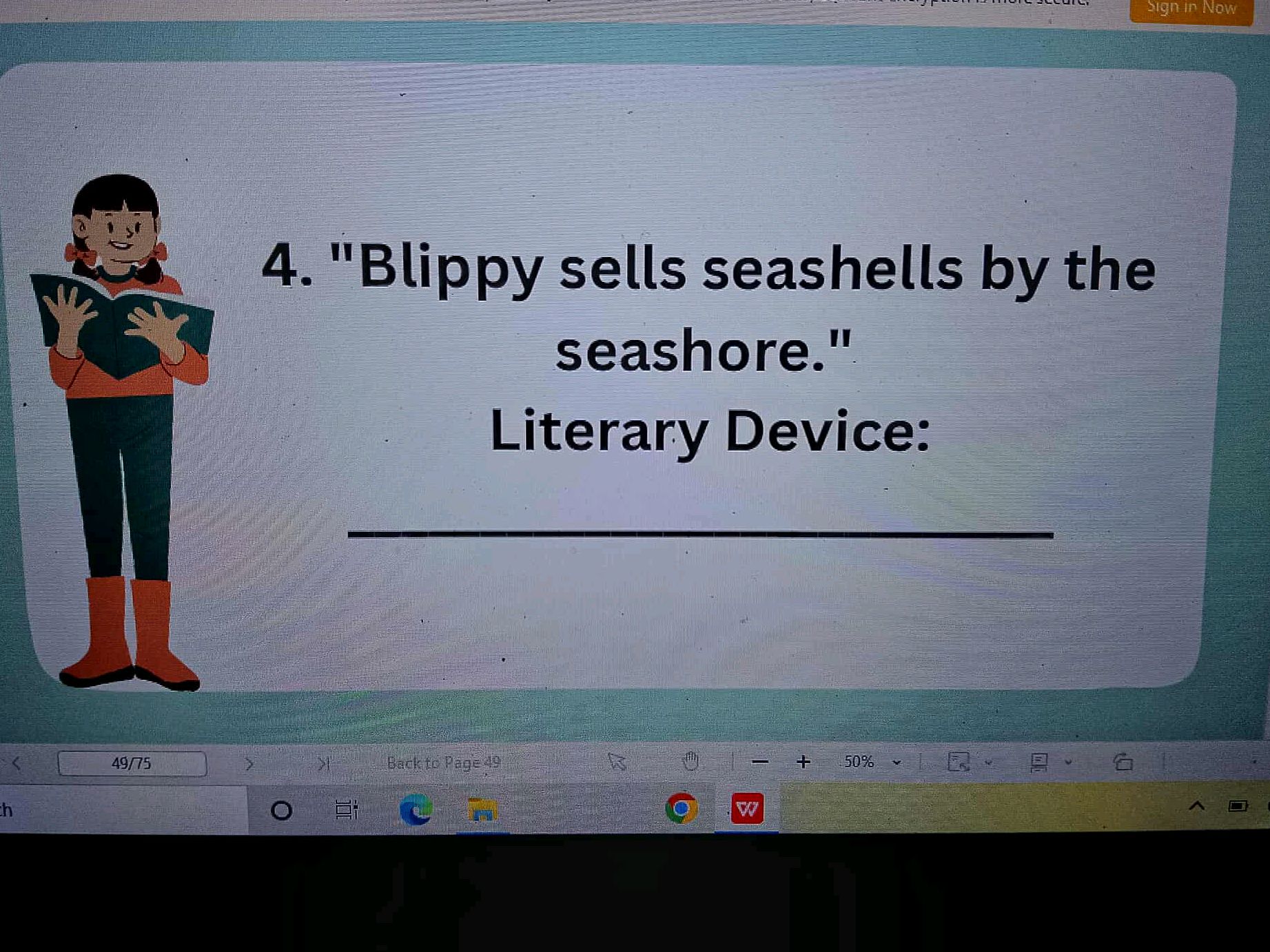 "Blippy sells seashells by the seashore."