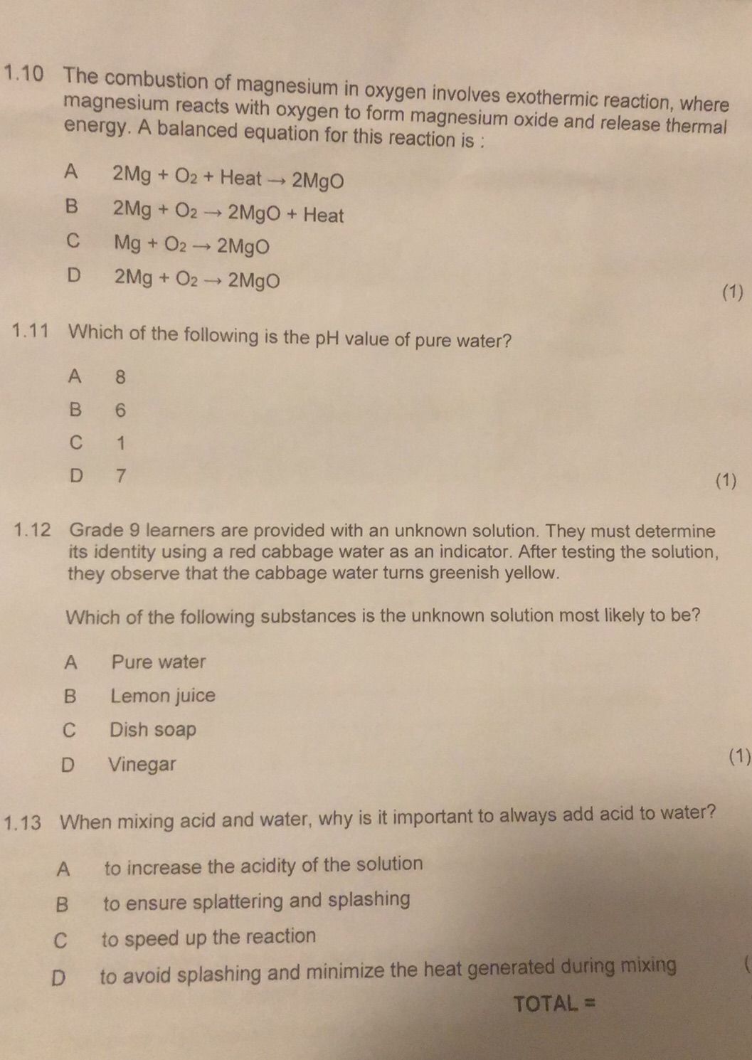 1.10 The combustion of magnesium in oxygen | StudyX