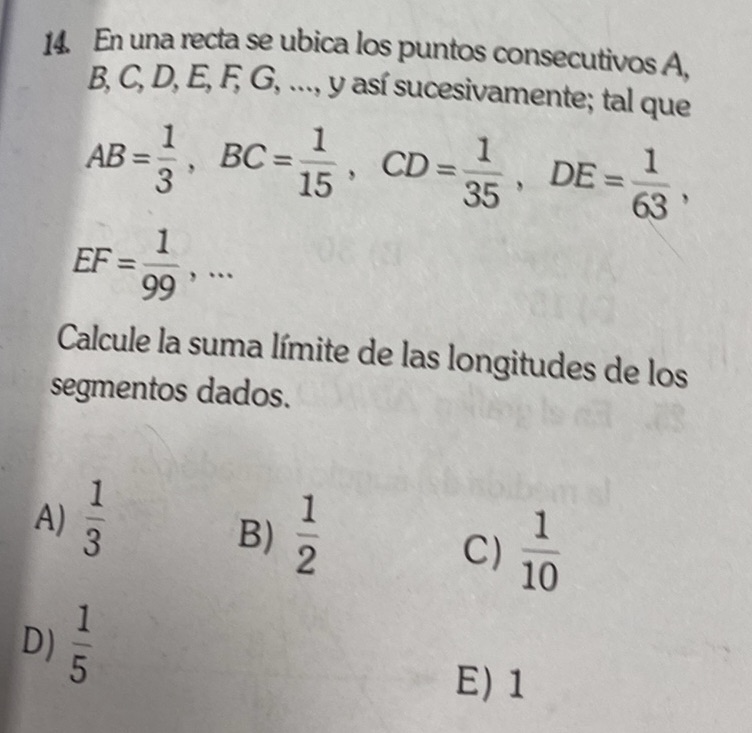 14. En una recta se ubica los puntos | StudyX