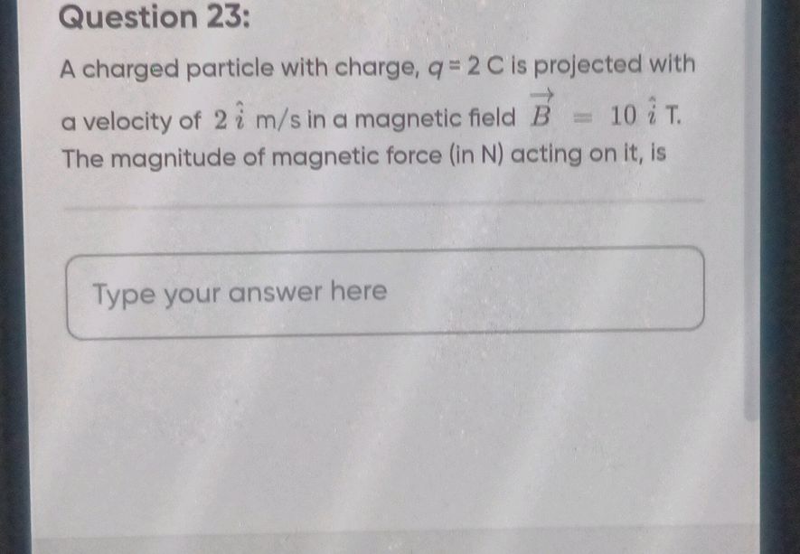 Question 23: A charged particle with | StudyX