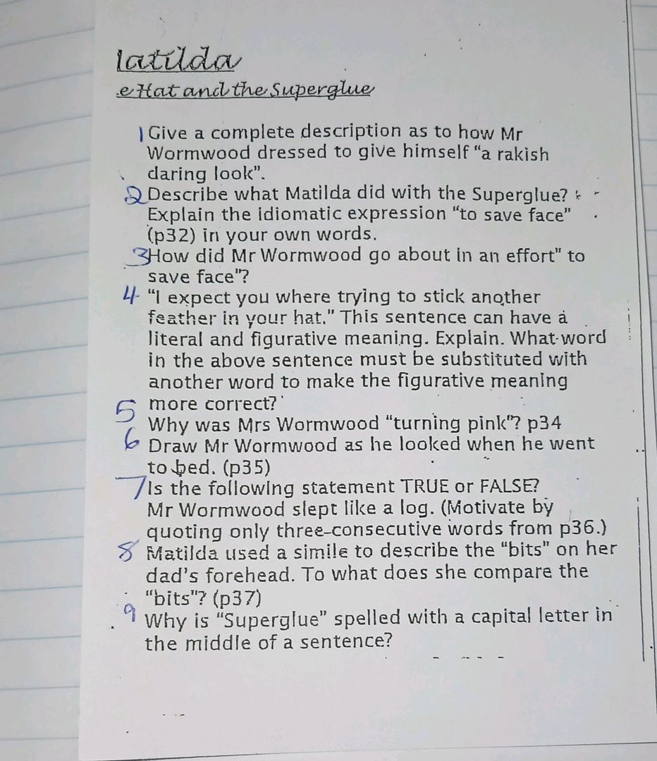 1 Give a complete description as to how Mr