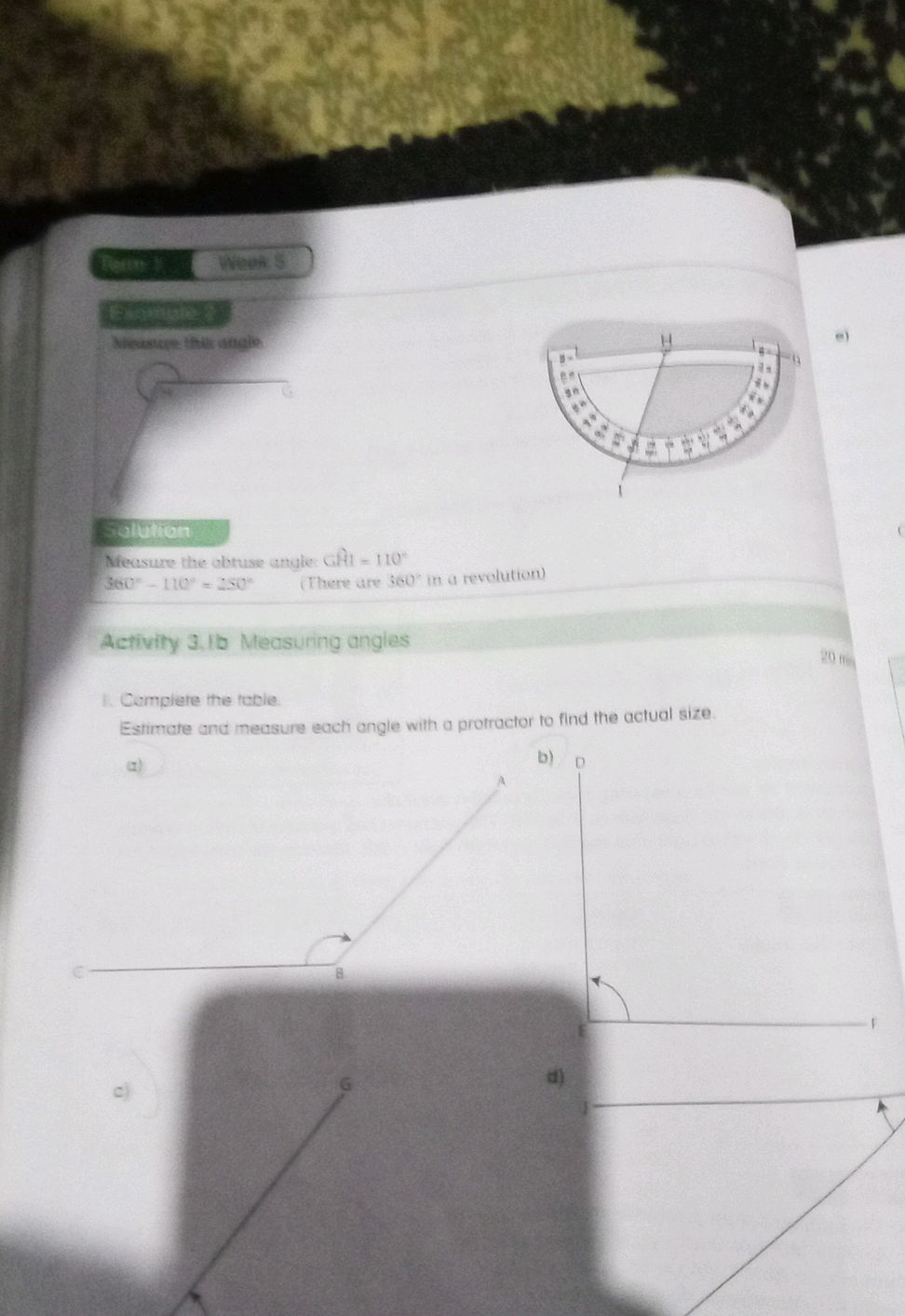 Activity 3.Ib Measuring angles 1. Complete | StudyX