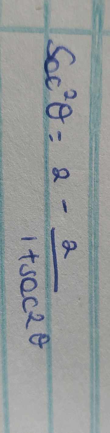 Solving Trigonometric Equation: sec^2(theta)