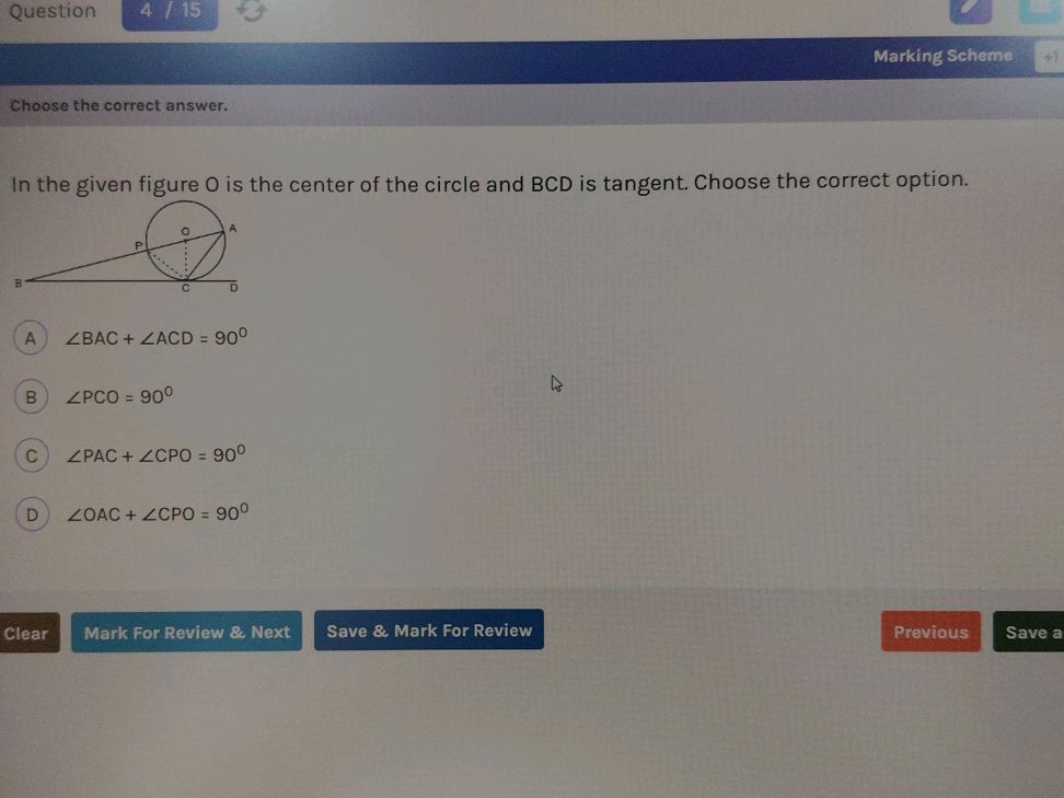 In the given figure O is the center of the | StudyX