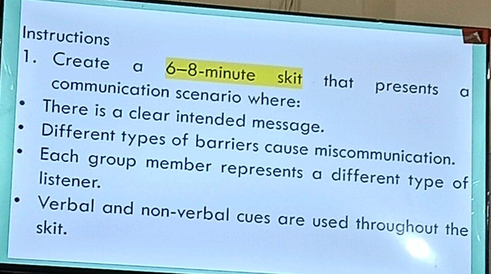 Instructions 1. Create a 6-8-minute skit | StudyX