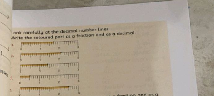 Look carefully at the decimal number lines. | StudyX