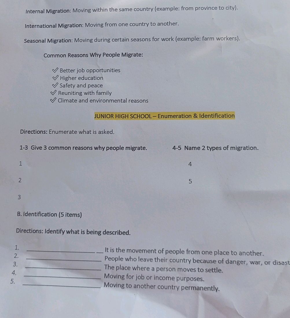 1-3 Give 3 common reasons why people | StudyX