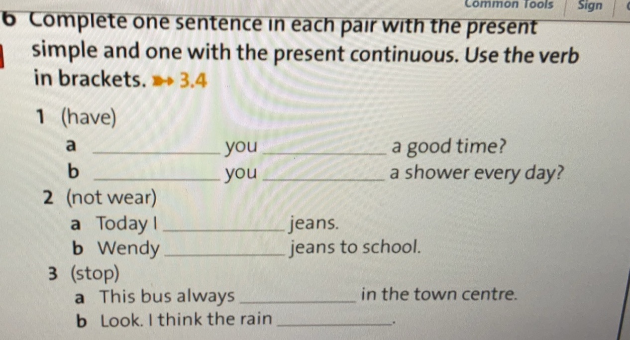Complete one sentence in each pair with the | StudyX