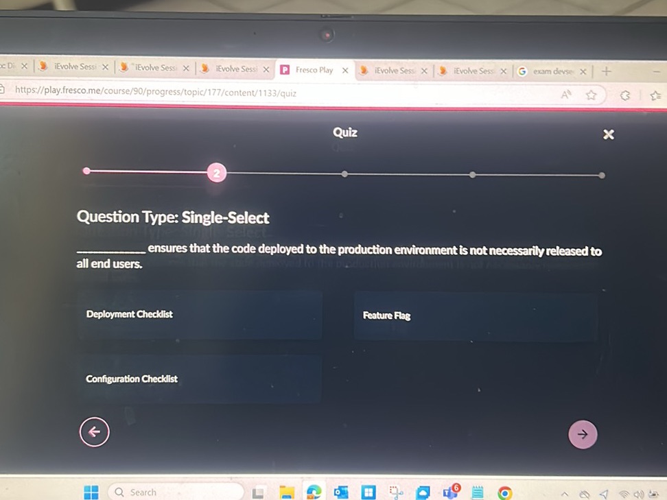 Question Type: Single-Select _____ ensures | StudyX