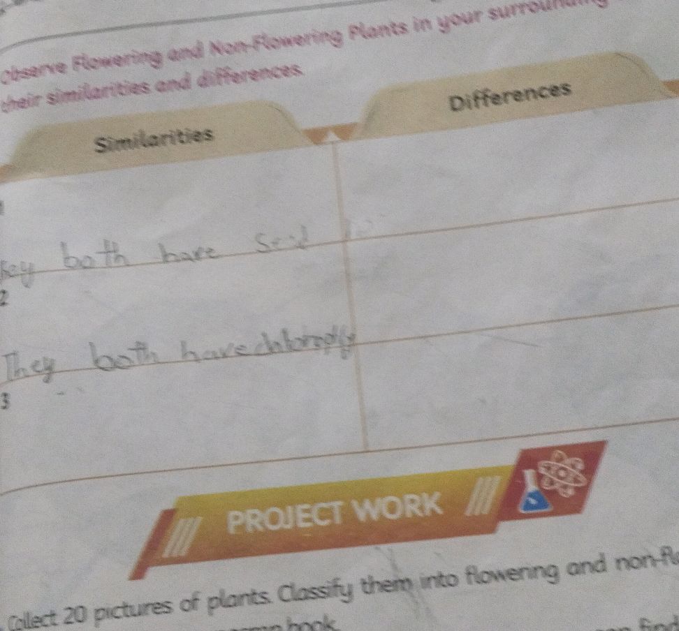 Observe Flowering and Non-Flowering Plants | StudyX