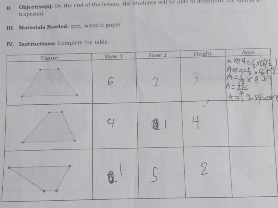 Complete the table. | Figure | Base 1 | | StudyX