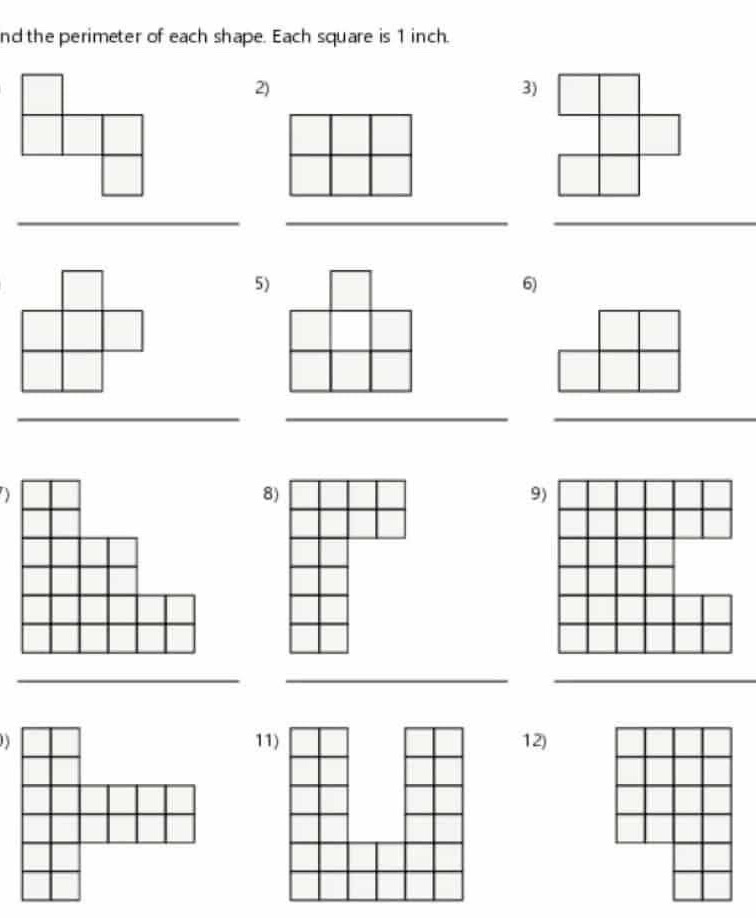 Find the perimeter of each shape. Each | StudyX