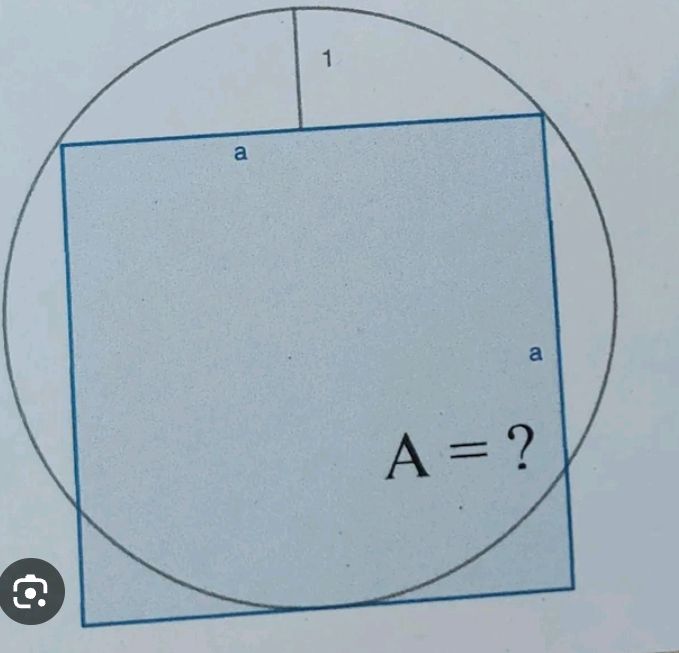 Area of a Square Inscribed in a Circle | StudyX