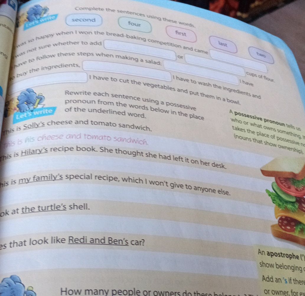 Complete the sentences using these words. | StudyX