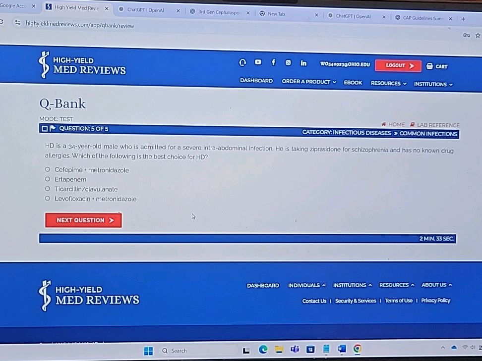 HD is a 34-year-old male who is admitted for | StudyX