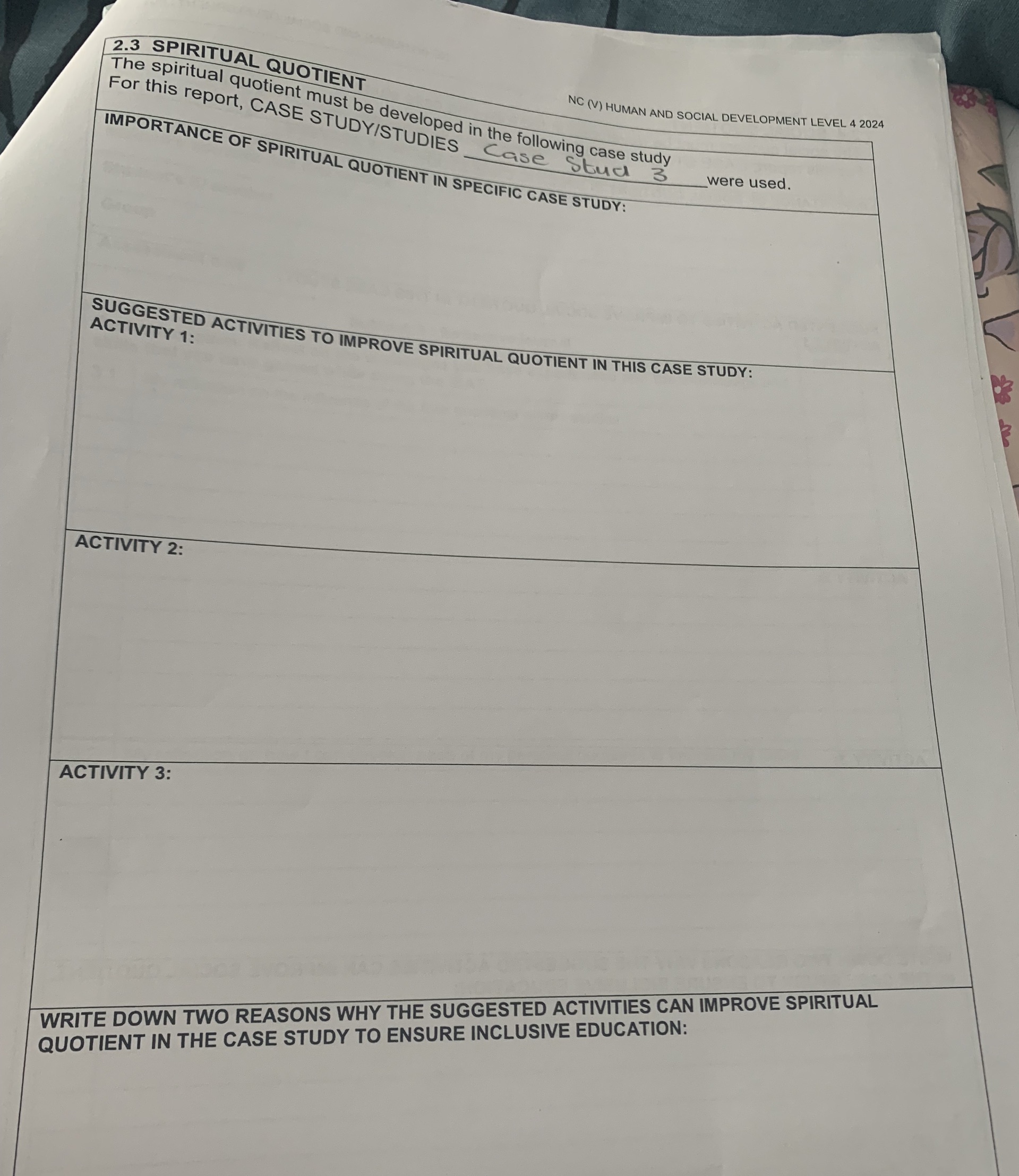 2.3 SPIRITUAL QUOTIENT The spiritual | StudyX