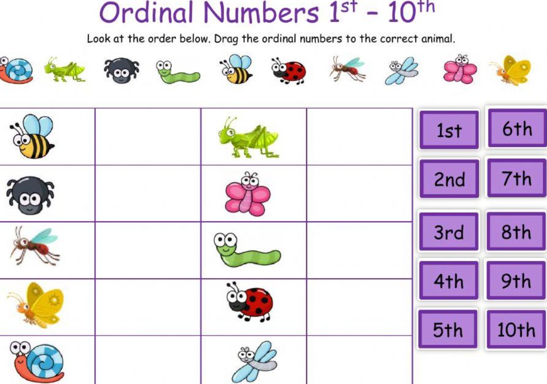 Look at the order below. Drag the ordinal | StudyX