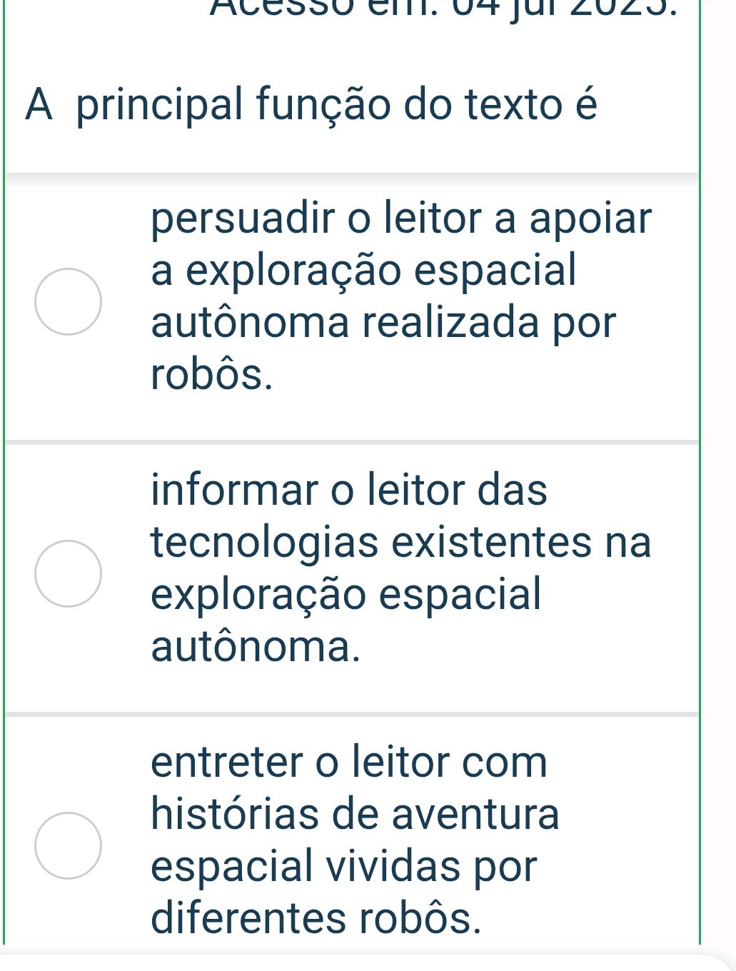 A principal função do texto é persuadir o | StudyX