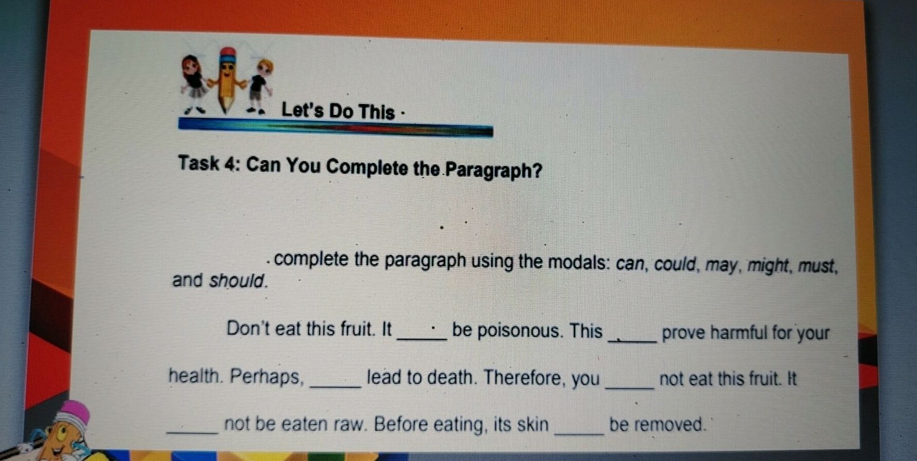 Task 4: Can You Complete the Paragraph? . | StudyX