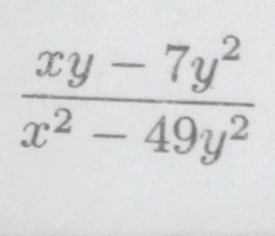 Simplifying the algebraic expression (xy