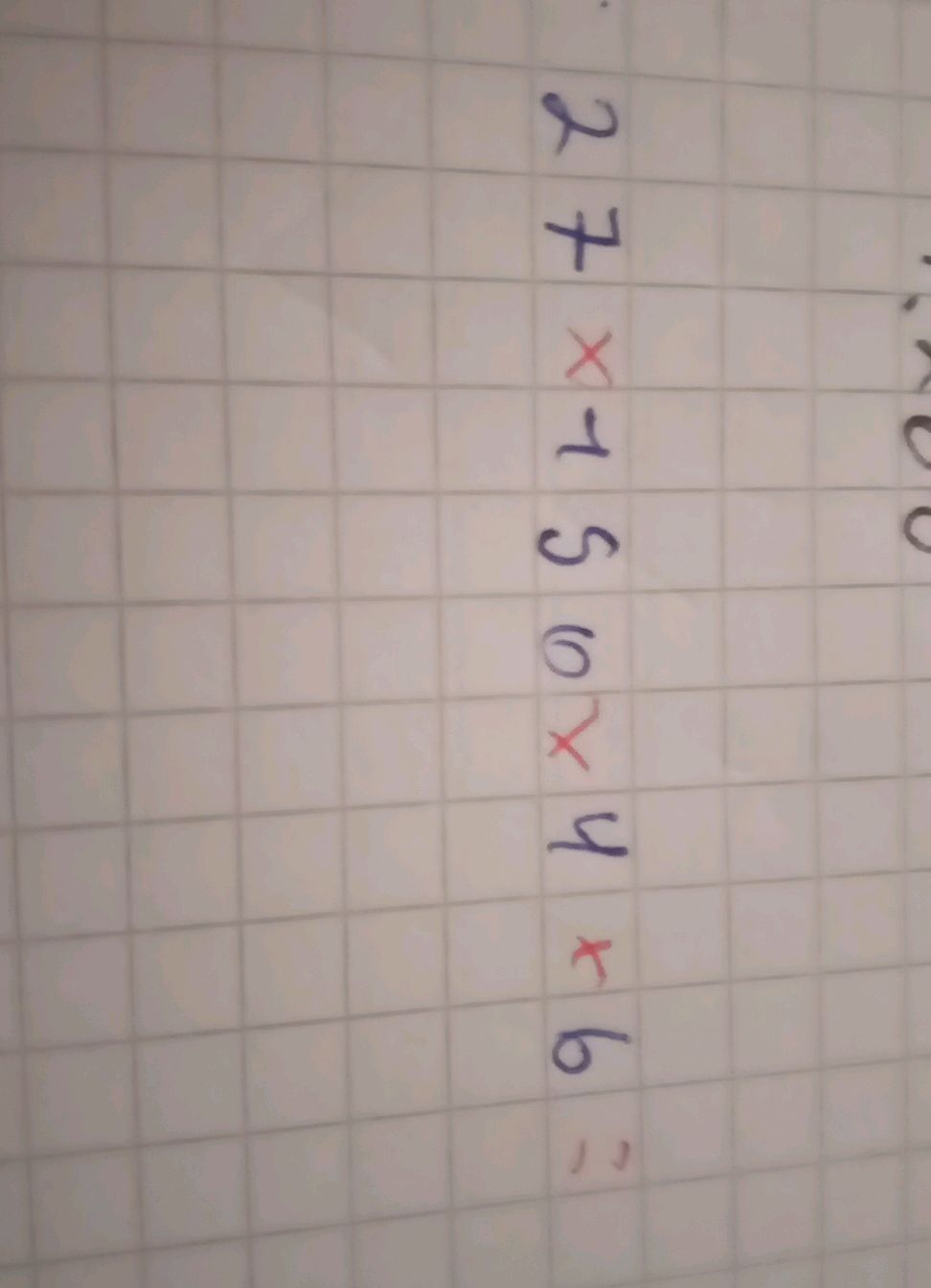 Multiplication problem: 27 x 15 x 4 x 6 | StudyX