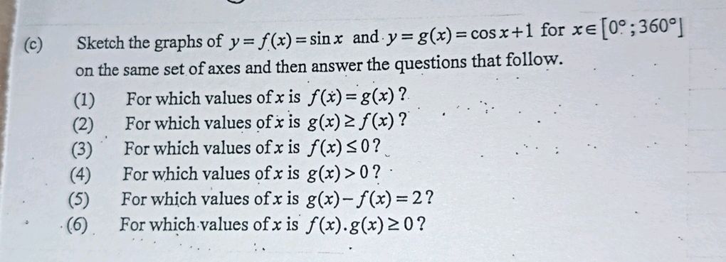 (c) Sketch the graphs of $y = f(x) = x$ | StudyX