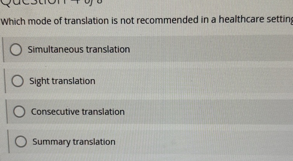 Which mode of translation is not recommended