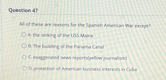 All of these are reasons for the Spanish | StudyX